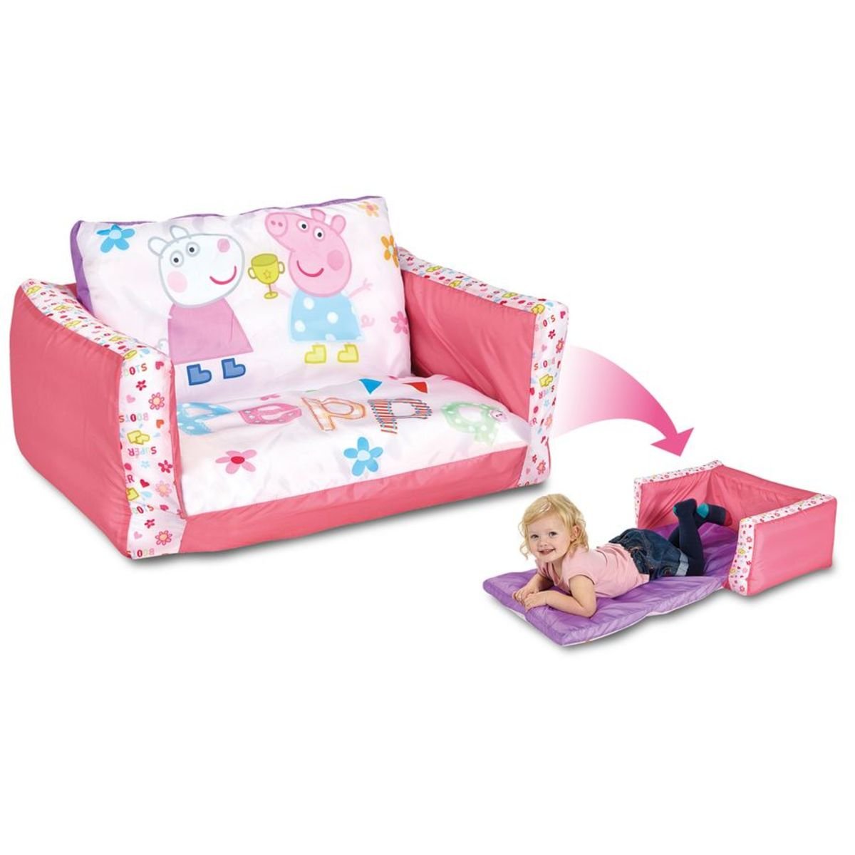 Kinderschlafsofa 2in1 Peppa Pig - banaby.de