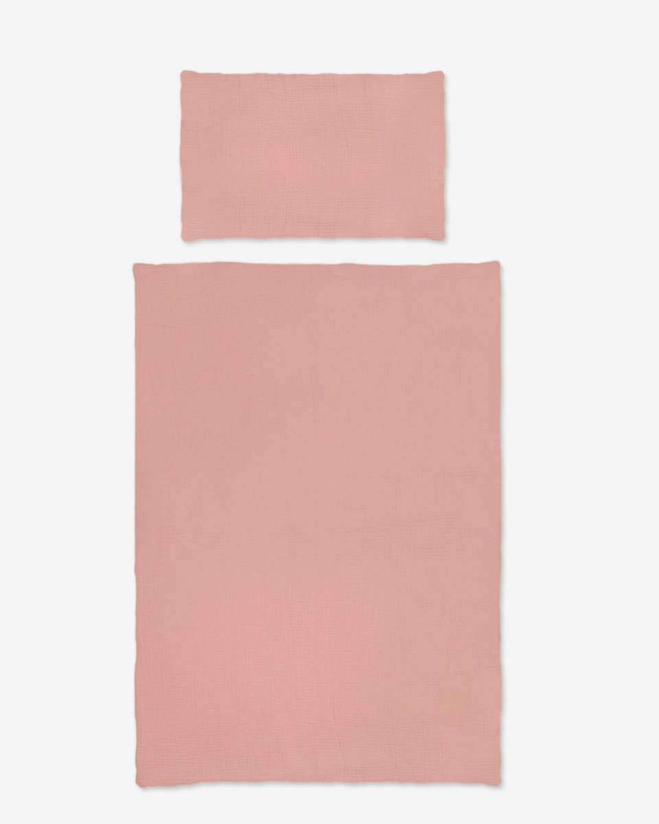 Musselin-Bettwäsche mit Füllung Hawaii-Rosa - banaby.de